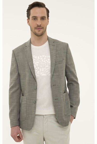 Pierre Cardin Erkek Yeşil Slim Fit Ceket 50229785-VR054 Pierre Cardin Erkek Yeşil Slim Fit Ceket 50229785-VR054