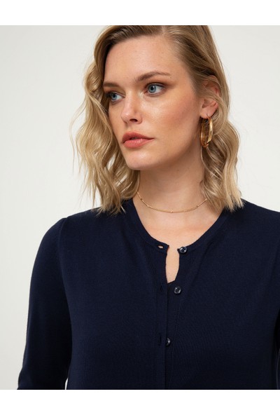 Pierre Cardin Kadın Lacivert Triko Hırka 50210427-VR033 Pierre Cardin Kadın Lacivert Triko Hırka 50210427-VR033