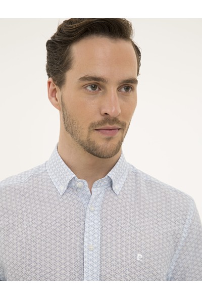 Pierre Cardin Erkek Mavi Slim Fit Gömlek 50227239-VR033