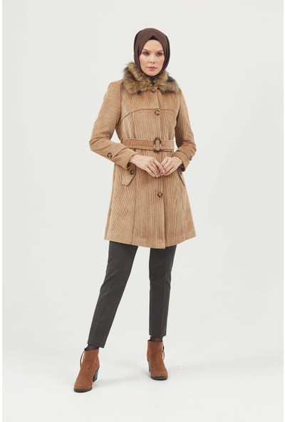 Setrms Kalın Fitil Kadife Kaban