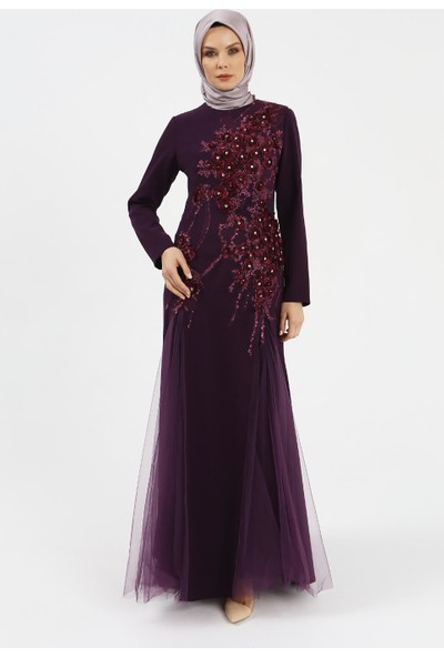 Setrms Taşlı ve Tüllü Abiye