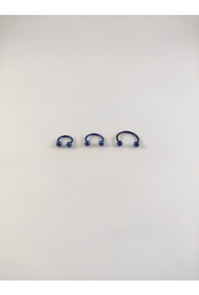 Takıparkxs 316L Cerrahi Çelik Üçlü Set 6-8-10 mm Top Uçlu Dark Blue Septum Piercing Takıparkxs 316L Cerrahi Çelik Üçlü Set 6-8-10 mm Top Uçlu Dark Blue Septum Piercing
