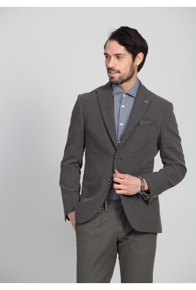 Ramsey Desenli Dokuma Ceket