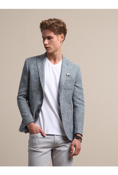 Kip Kareli Dokuma Ceket