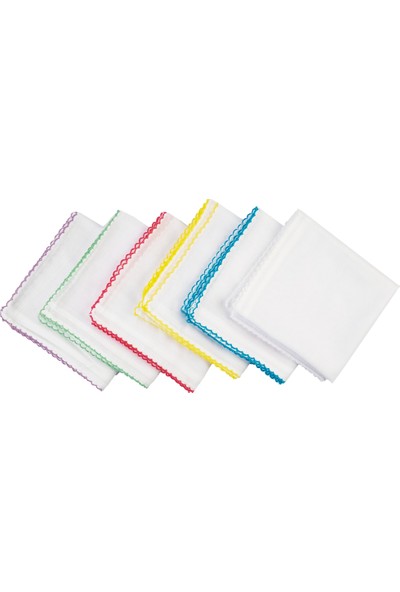 Hbpazar 25 Adet %100 Pamuk Oyalı Tülbent 75 cm x 75 cm Hbpazar 25 Adet %100 Pamuk Oyalı Tülbent 75 cm x 75 cm