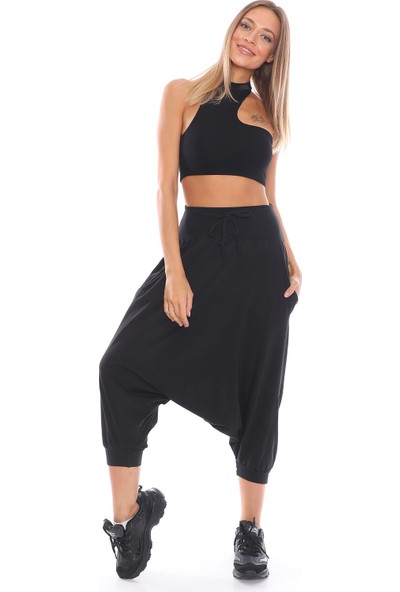 PodiumStar Beli Kalın Lastikli Arkadan ve Yandan Cepli Gri Şalvar Pantolon