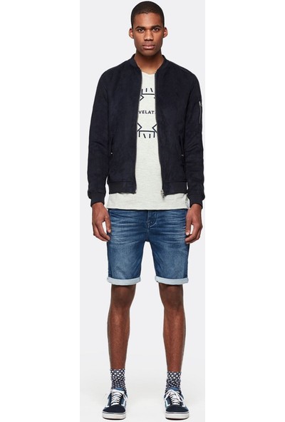 Soydance Soft Aş Taşlamalı Jean Şort Açık Indigo Mavi