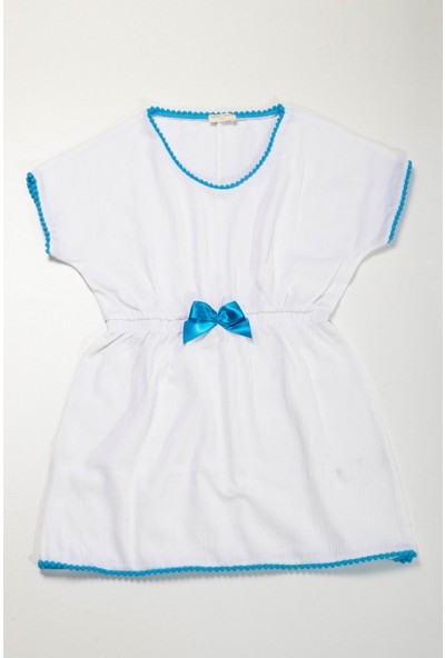 Katia&Bony Kısa Kollu Kız Çocuk Pareo - Beyaz Katia&Bony Kısa Kollu Kız Çocuk Pareo - Beyaz