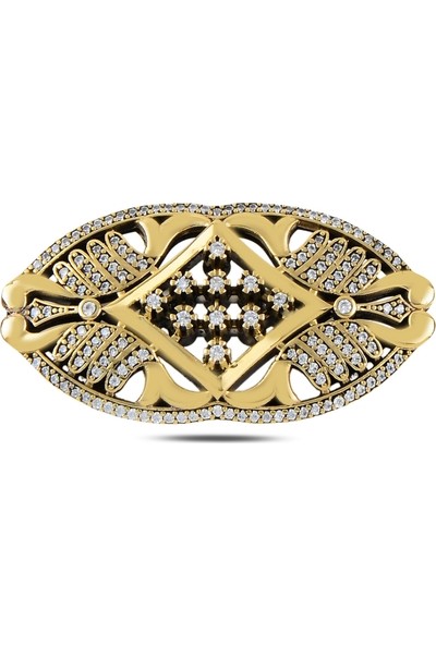 Zuk Collection Gümüş Zirkon Taşlı Otantik Broş