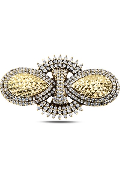 Zuk Collection Gümüş Zirkon Taşlı Otantik Broş Zuk Collection Gümüş Zirkon Taşlı Otantik Broş