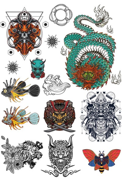 Flash TattoosEjderha Geçici Dövme