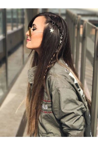 New Obsessions Superstar Gümüş Saç Küpesi 7'li