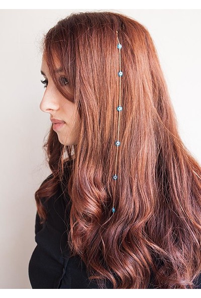 New Obsessions Nazar Boncuklu Saç Zinciri