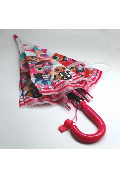 Disney Lol Temalı Fuşya Saplı Düdüklü Çocuk Şemsiye Disney Lol Temalı Fuşya Saplı Düdüklü Çocuk Şemsiye