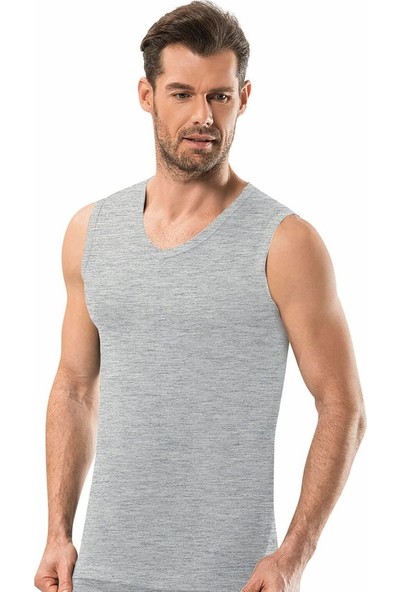 Jiber Erkek V Yaka Sıfır Kol Atlet 2'li Paket-115 Jiber Erkek V Yaka Sıfır Kol Atlet 2'li Paket-115