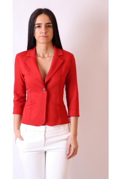 Aclassics Flato Cepli Capri Kol Mini Kırmızı Ceket