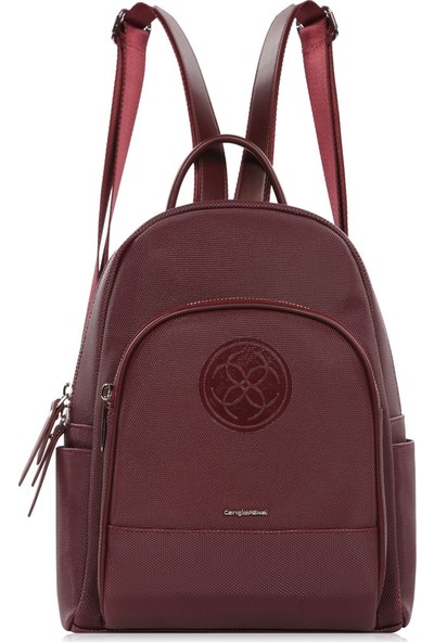Cengiz Pakel Kadın Sırt Çantası 7251L-Bordo