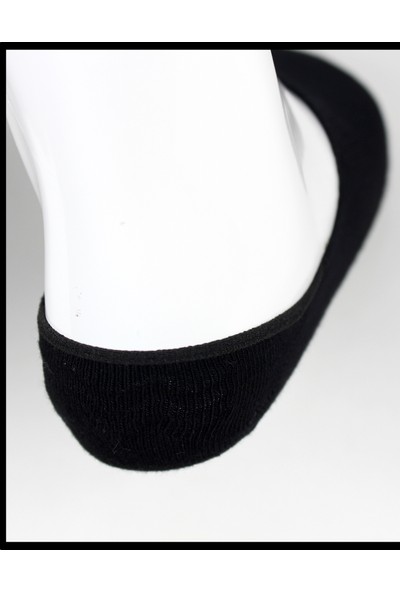 Varetta 3'lu Paket Bambulu Slikonlu Siyah Babet Erkek Çorap