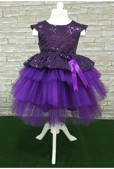 Mixie Baby Doğum Günü Tüllü Kız Çocuk Abiye Elbise