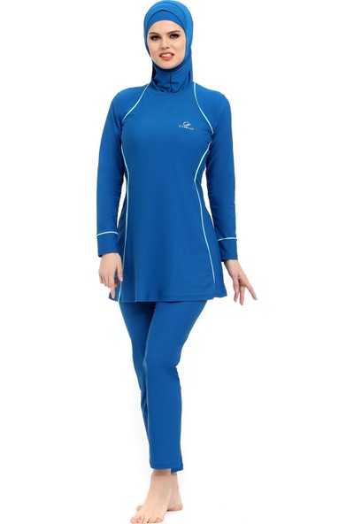 Chelly Likralı Uzun Kol Tesettür Mayo