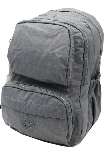 Bevitton 6200 Krinkıl Kumaş Sırt Çantası Gri