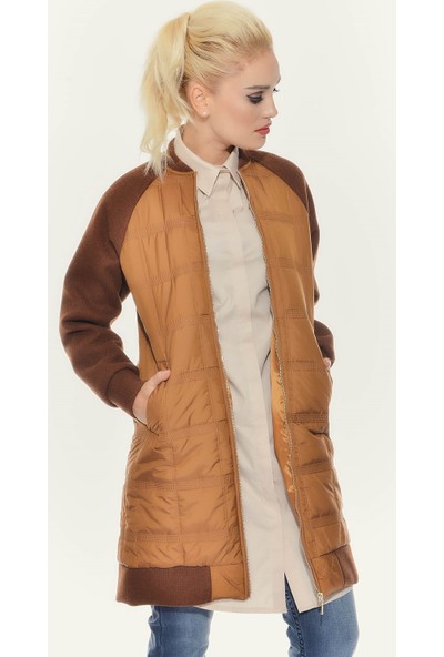 Wathka Kadın Kapitone Mont - Camel Wathka Kadın Kapitone Mont - Camel