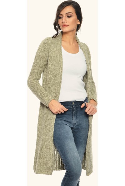 Wathka Kadın Kırçıllı Basic Triko Hırka - Bej Wathka Kadın Kırçıllı Basic Triko Hırka - Bej