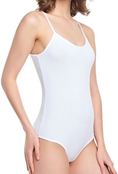 Seher Yıldızı Kadın Beyaz 6'lı Paket Likralı Pamuk Çıtçıtlı Body