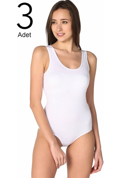 Tutku Kadın Beyaz 3'lü Paket Likralı Kancalı Çıtçıtlı Body ELF568T0149CCM3 Tutku Kadın Beyaz 3'lü Paket Likralı Kancalı Çıtçıtlı Body ELF568T0149CCM3