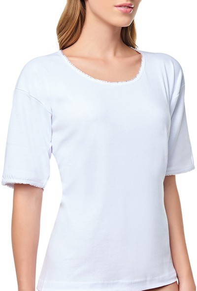 Tutku Kadın Yarım Kollu Kaşkorse Atlet Fanila 12'li Paket