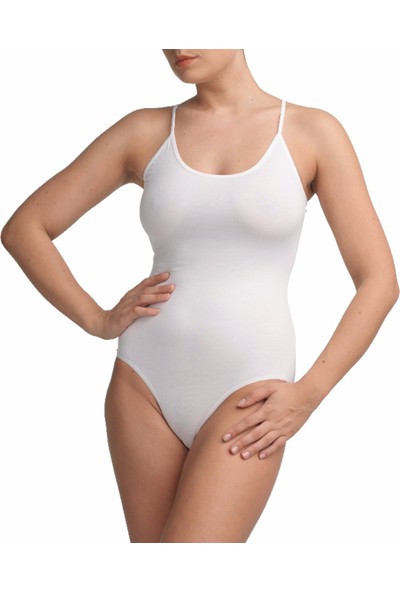 Seher 6'lı Paket Kadın İp Askılı Kancalı Body Zıbın