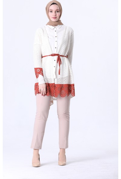 Tesse Kadın Garnili Tesettür Hırka 1560 Tesse Kadın Garnili Tesettür Hırka 1560