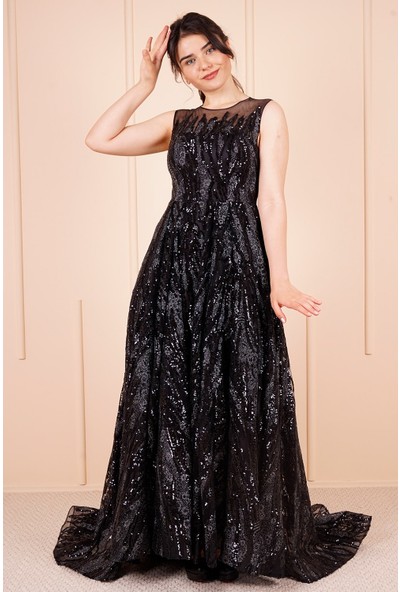 SpringStore Siyah Payetli Özel Tasarım Abiye SpringStore Siyah Payetli Özel Tasarım Abiye