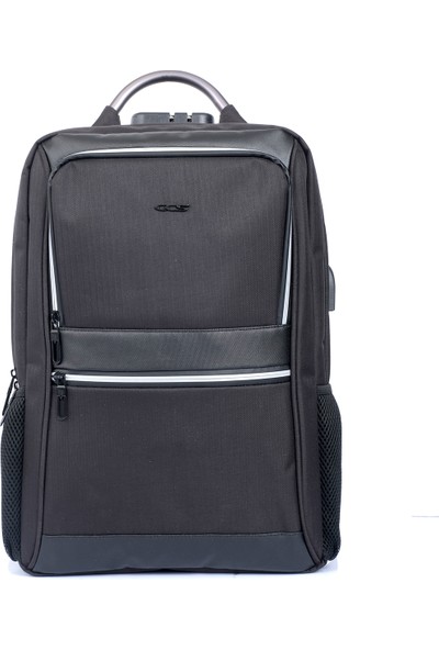 Ççs 51309 Kilitli Laptop Korumalı USB Sırt Çantası