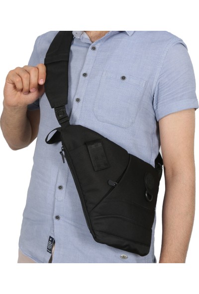 Byhakan Gk11 Çapraz Askılı Göğüs Ve Sırt Çantası Body Bag Çanta Siyah