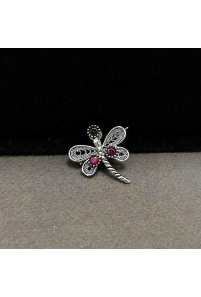 Midyat Nurtaş Gümüş Yusufçuk Model Gümüş Oksitli Telkari Bayan Broş Midyat Nurtaş Gümüş Yusufçuk Model Gümüş Oksitli Telkari Bayan Broş