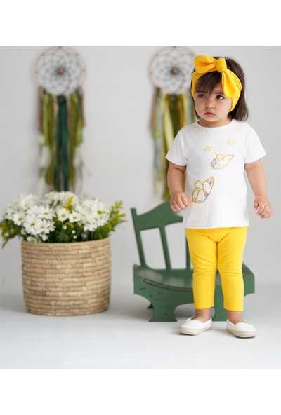 Nilakids Hello Sunshine Organik Kız Bebek Tayt Sarı 2 - 3 Yaş Nilakids Hello Sunshine Organik Kız Bebek Tayt Sarı 2 - 3 Yaş