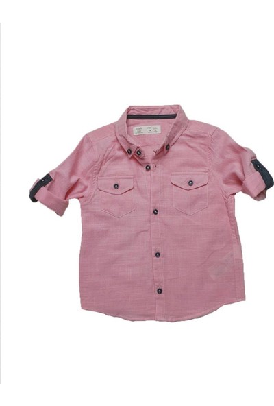 Eficix Erkek Bebek Cepli Spor Gömlek 1-4 Yaş Beyaz