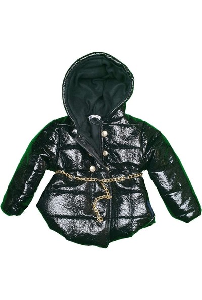 Mudiline Kız Bebek Simli Düğmeli Parlak Modelli Kaban 2-5 Mudiline Kız Bebek Simli Düğmeli Parlak Modelli Kaban 2-5