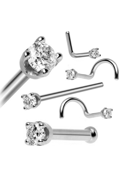 Chavin Cerrahi Çelik 5 Adet Taşlı Beyaz Burun Hızma EG23BY