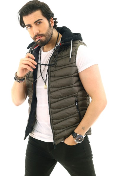 Blackmood Çıkarılabilir Kapüşonlu Slim Fit Erkek Yelek