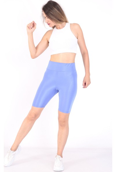 Moda Tuğram Kısa Mavi Tayt