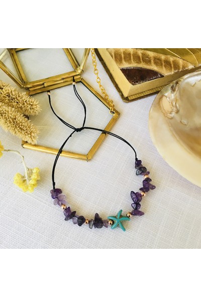 Pearl Beads Deniz Yıldızlı&doğal Taşlı Halhal Pearl Beads Deniz Yıldızlı&doğal Taşlı Halhal