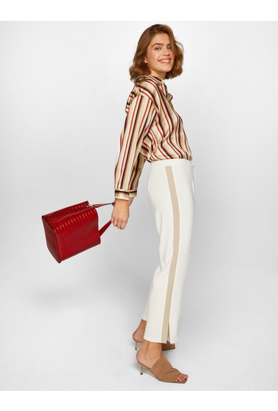 Faik Sönmez Stright Fit Yanları Şeritli Pantolon 60566