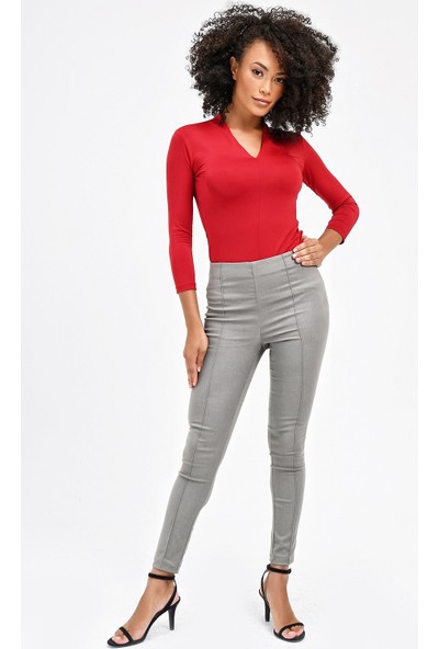 Jument Ön Arka Dikişli Dar Paça Tayt Pantolon