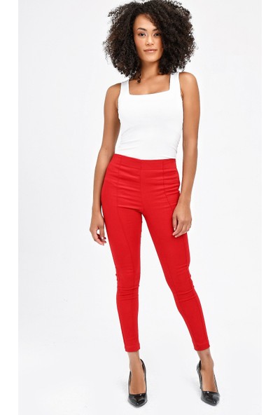 Jument Ön Arka Dikişli Dar Paça Tayt Pantolon