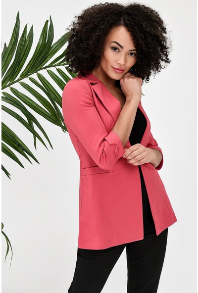 Jument Yakalı Kapri Trovakar Kol Süs Cepli Kopçalı Ofis Şık Ceket