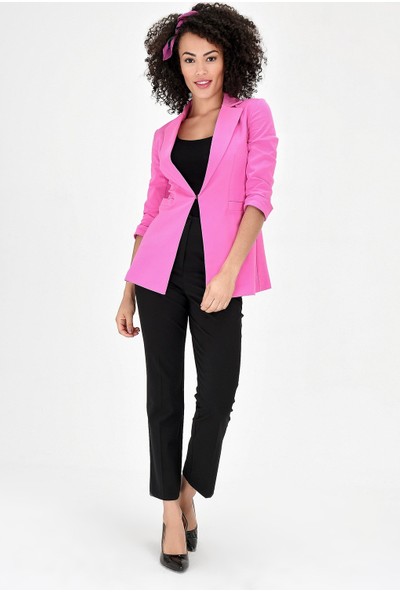 Jument Yakalı Kapri Trovakar Kol Süs Cepli Kopçalı Ofis Şık Ceket