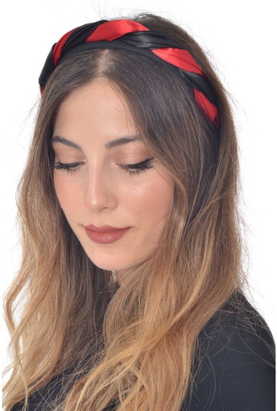 Hahai Kadın Çift Dolama Siyah&kırmızı Renk Saten Taç Hahai Kadın Çift Dolama Siyah&kırmızı Renk Saten Taç