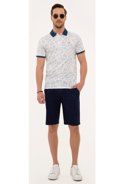 Pierre Cardin Erkek Lacivert Standart Fit Bermuda Şort 50227590-Vr033 Pierre Cardin Erkek Lacivert Standart Fit Bermuda Şort 50227590-Vr033